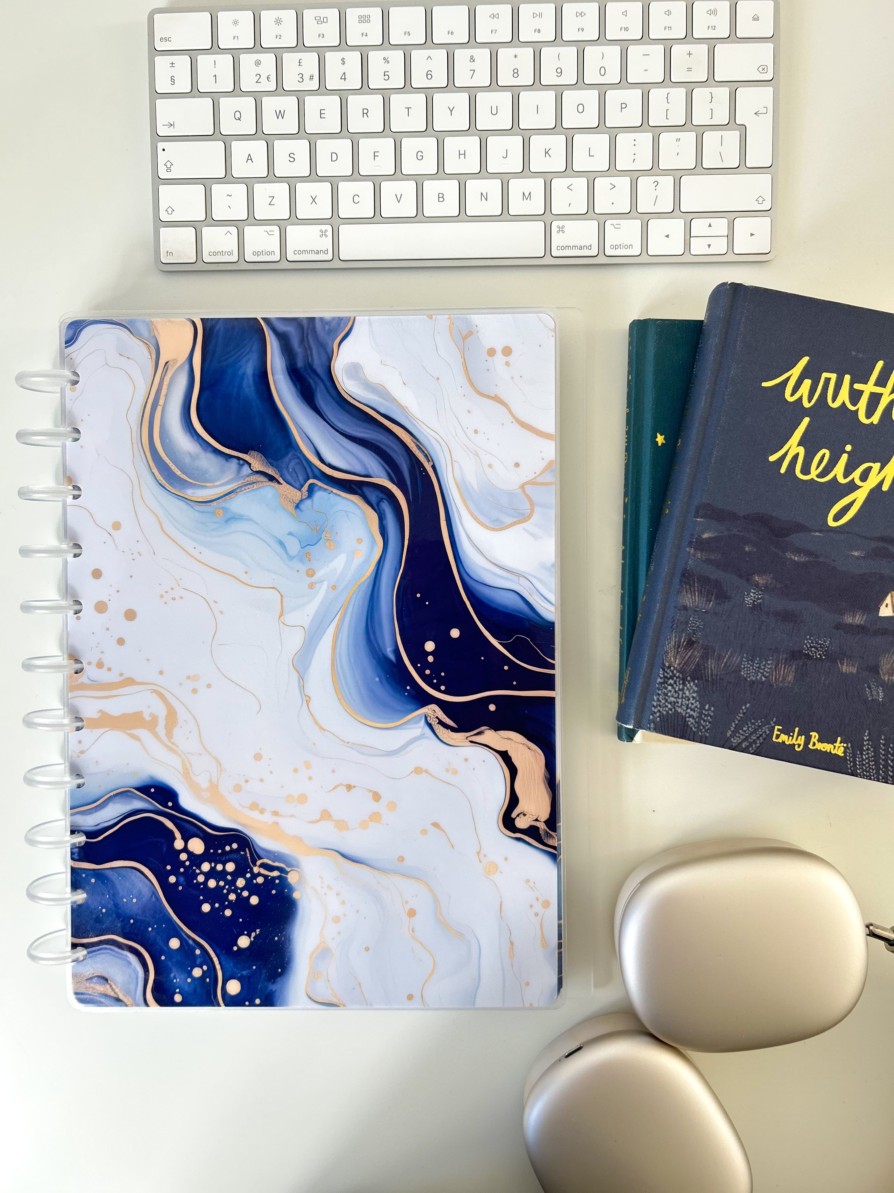Blue & White Alcohol Ink Discbound UK Teacher Planner – Planning and ...